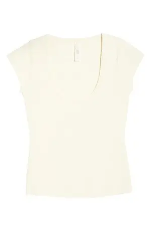 SKIMS Scoop Neck Cap Sleeve Top