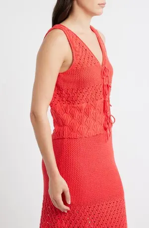 Marine Layer Amada Tie Front Sweater Vest