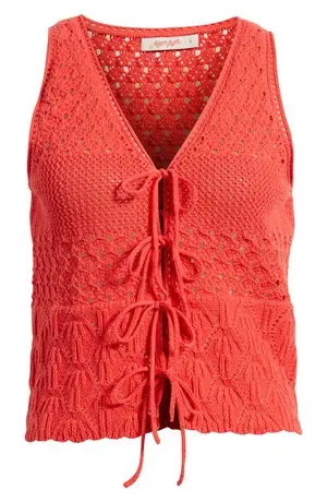 Marine Layer Amada Tie Front Sweater Vest