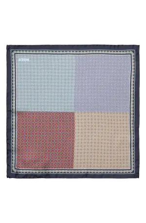 Eton Quatrefoil Silk Twill Pocket Square