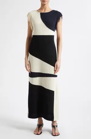 Colorblock Knit Dresses