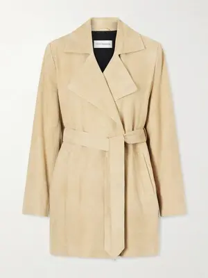 Nour Hammour Belted Suede Jacket