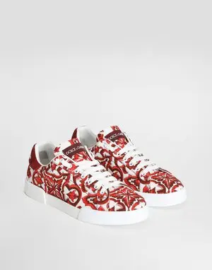 Dolce & Gabbana Majolica-print Canvas Low-top Sneakers - Multicolor