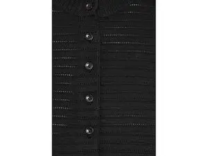 Madewell Cotton Stitch Siya Short Sleeve Cardigan - Black