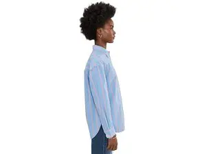 Madewell Easy Shirt Midweight Washed Poplin - Blue