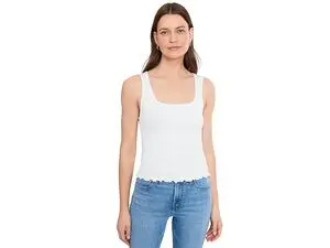 Madewell Smocked Scoop Neck Tank - White