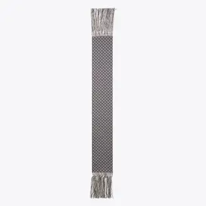 Tory Burch T Monogram Fringed Oblong Scarf - Navy