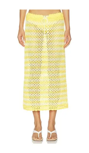 Simkhai Crochet Midi Skirt