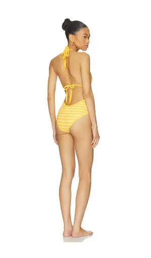 Simkhai Karoline Crochet Halter One Piece