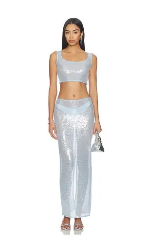 Superdown Sequin Embellished Cropped Top