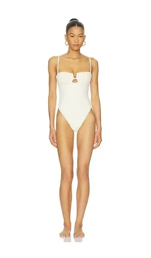 MONTCE Petal One-piece Swimsuit - Bone Crochet