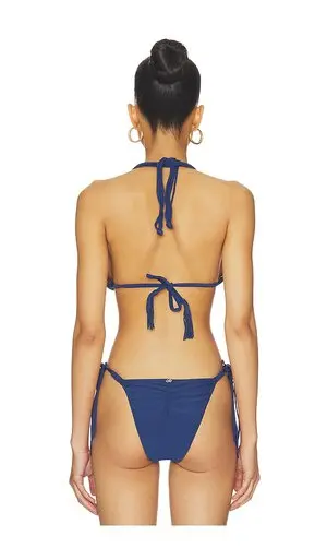 PQ SWIM Mila Triangle Bikini Top - Navy