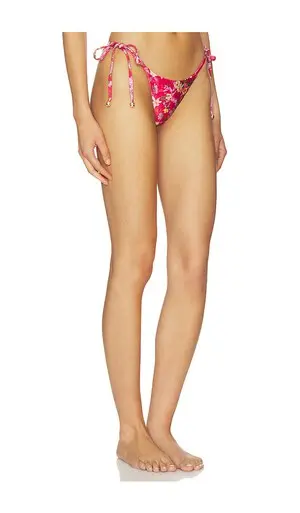 PatBO Peony Print Bikini Bottom