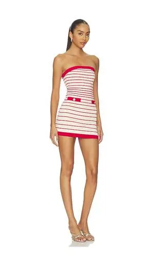 LOVERS AND FRIENDS Strapless Stripe Knit Mini Dress