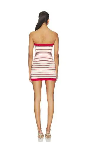 LOVERS AND FRIENDS Strapless Stripe Knit Mini Dress