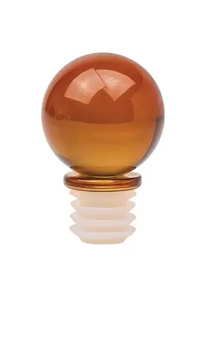 HERE'S HOW The Moony Glass Bottle Stopper In Burnt Orange - Amber