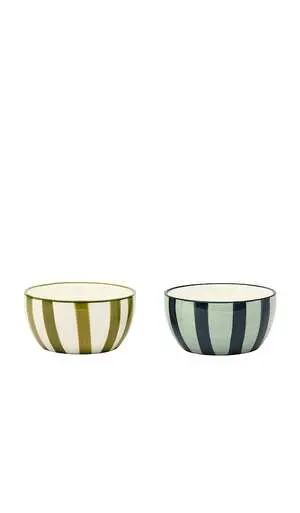 HERE'S HOW The Bella Dipping Bowls Set Of 2 In Green - Cool