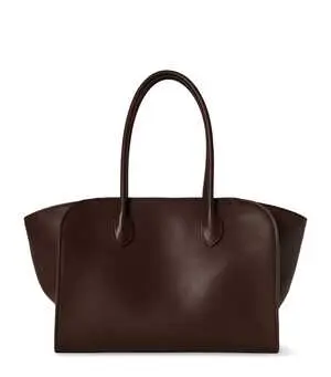 THE ROW Marlo Leather Top-handle Bag - Brown