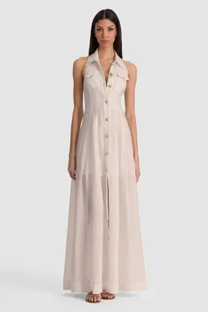 Alice + Olivia Kendall Linen Maxi Dress