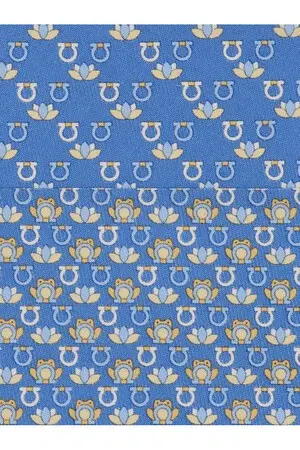 FERRAGAMO Frog Print Silk Neck Tie