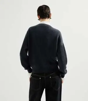 Brunello Cucinelli Ribbed Cashmere-blend Cardigan With Metallic Threads