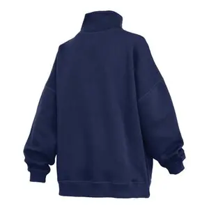 PRESSBOX Michigan Wolverines Oversized Mock Neck Sweatshirt