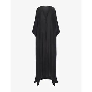 SKIMS Swim Cover-ups Sheer Long Kaftan - Obsidian