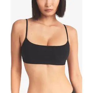 SKIMS Everyday Scoop Cotton Bralette - Onyx