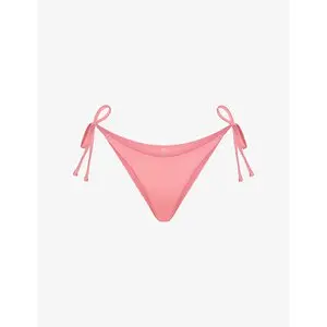 SKIMS Signature Swim Dipped Tie Bikini Bottoms - Melon