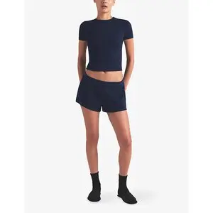 SKIMS Loose Rib Cotton-jersey Shorts