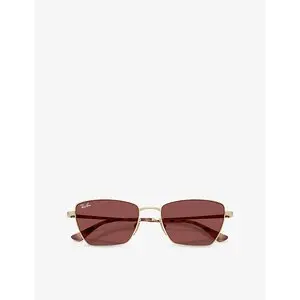 Ray-ban Irregular Frame Metal Sunglasses - Gold
