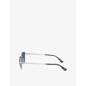 Ray-ban Rb3783 Irregular Frame Metal Sunglasses - Silver