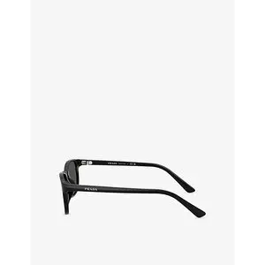 Prada Square Frame Acetate Sunglasses - Black