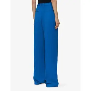 JOSEPH High-rise Wide-leg Linen-blend Trousers