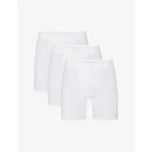 SKIMS Cotton Pack Of Three 5-inch Boxer Briefs - Chalk