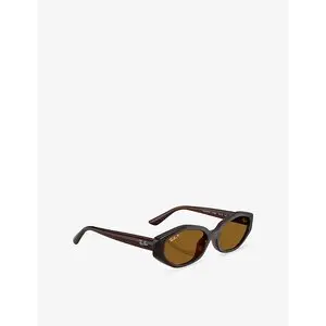 Ray-ban Rb4473d Irregular-frame Sunglasses - Brown