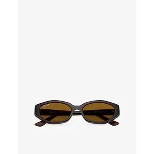 Ray-ban Rb4473d Irregular-frame Sunglasses - Brown