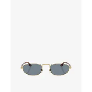 Persol Pillow-frame Metal Sunglasses - Gold