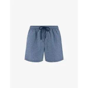 Boggi Milano Geometric Print Swim Shorts - Light Green
