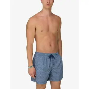 Boggi Milano Geometric Print Swim Shorts