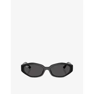 Ray-ban Irregular Frame Injected Sunglasses - Black