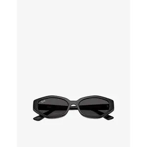 Ray-ban Irregular Frame Injected Sunglasses - Black