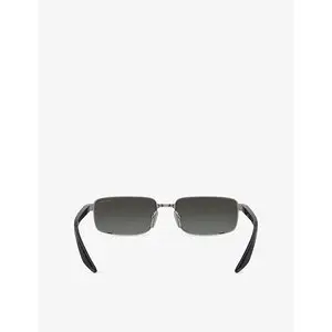 Prada Rectangular Metal Sunglasses - Grey