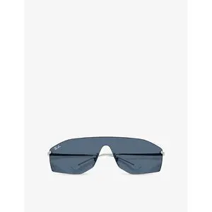 Ray-ban Rb3781 Irregular-frame Metal Sunglasses - Silver
