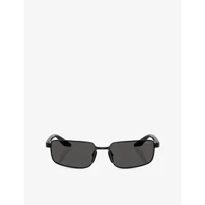 Prada Rectangular-frame Metal Sunglasses - Black