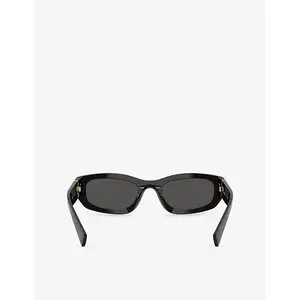 Miu Miu Rectangular-frame Acetate Sunglasses - Black