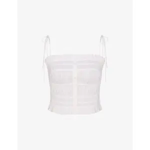 SKIMS Cotton-blend Cami Top - Snow