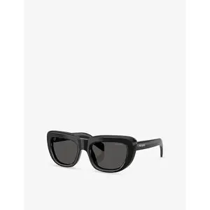 Prada Rectangle-frame Acetate Sunglasses - Black