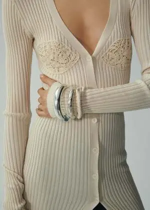 Magda Butrym Long Sleeve V-neck Button-up Midi Dress