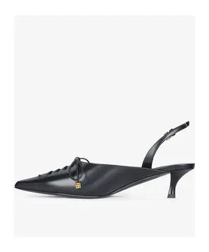 Givenchy Leather Slingbacks With Lace-up Detailing